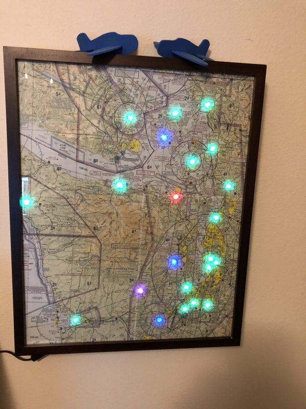 Making a LED powered METAR map for your wall - Sarah's Sling TSi Build Log