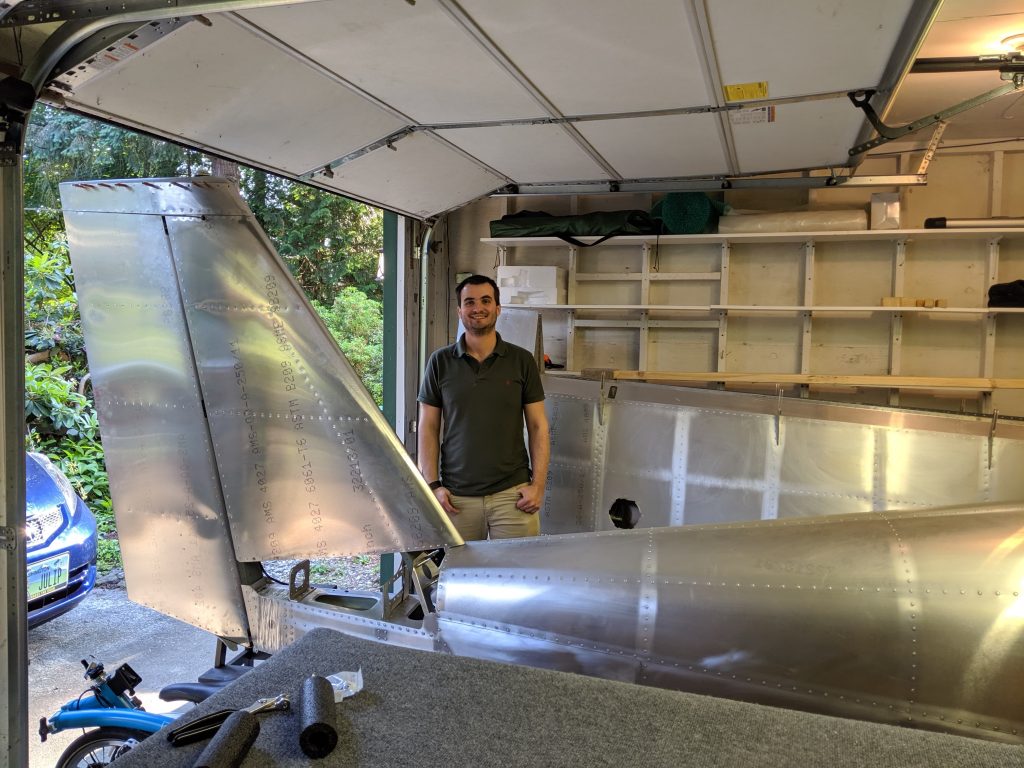 Vertical Stabilizer skin riveting - Sarah's Sling TSi Build Log